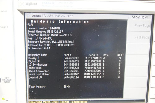 AGILENT E4440A PSA Series 3Hz to 26.5GHz Spectrum Analyzer | eBay