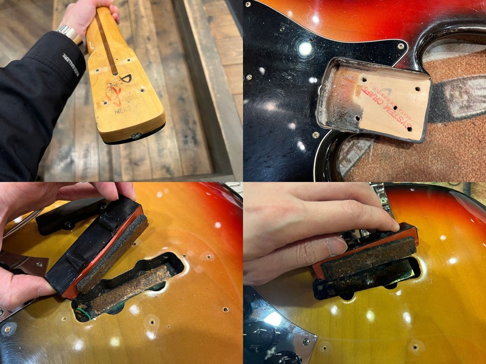 Fender 1973 Jazz Bass Modified Sunburst Used Alder Body Maple Neck w ...