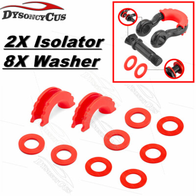 Shackle Isolator Kit, 2 Rubber Shackle Isolators & 8 Washers For 3/4 ...