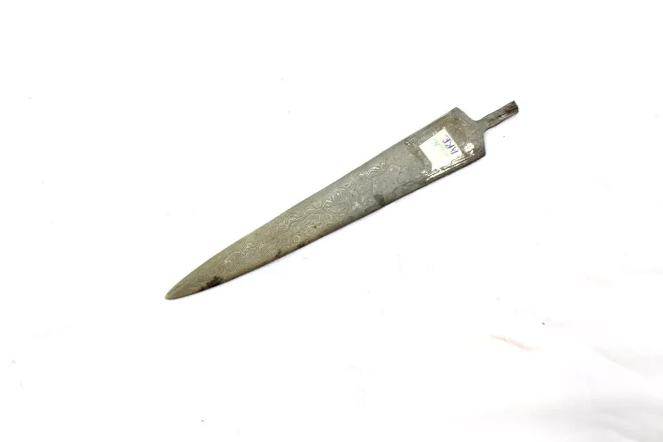 1 Pc Only Blade of Dagger Damascus Steel Knife Blades Pure Silver ...
