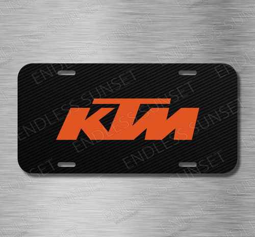 KTM Power sports Motorcycle Bike Off road License Plate Front Auto Tag ...