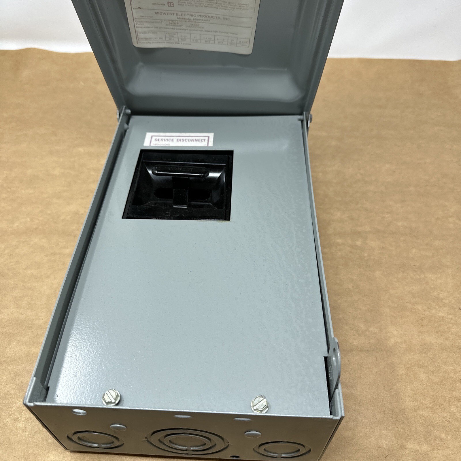 MIDWEST M-60-F Fusible Disconnect Switch, 60A, 3 Pole, Pull Out | eBay