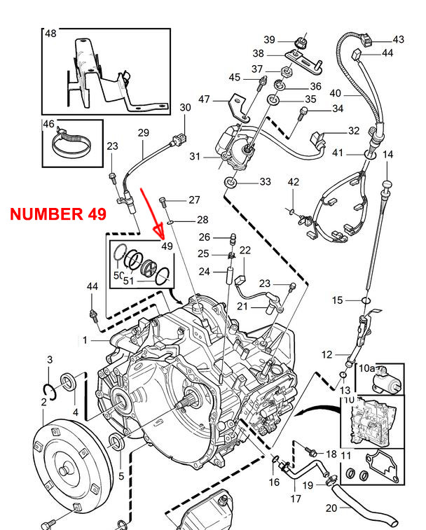 Auto Trans Band Servo Piston Cover Kit For Volvo 30751262 URO 100% OE ...