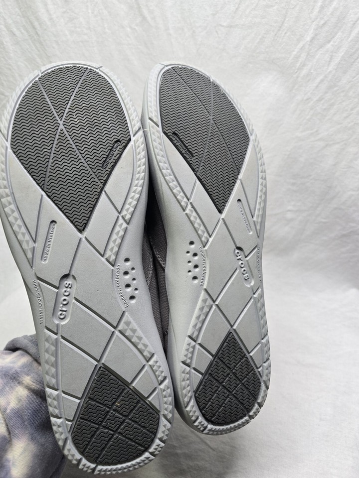 Crocs Walu Slip On Loafers Mens 14 Casual Smoke/light Grey Shoes- No ...