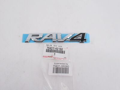 Genuine OEM Toyota 75431-0R060 "RAV4" Rear Nameplate Emblem Badge 2004 ...