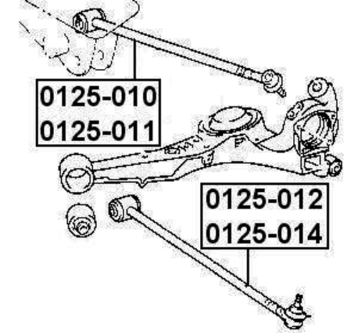 Left Track Control Rod Lower With Ball Joint Febest 0125-014 OEM 48730 ...