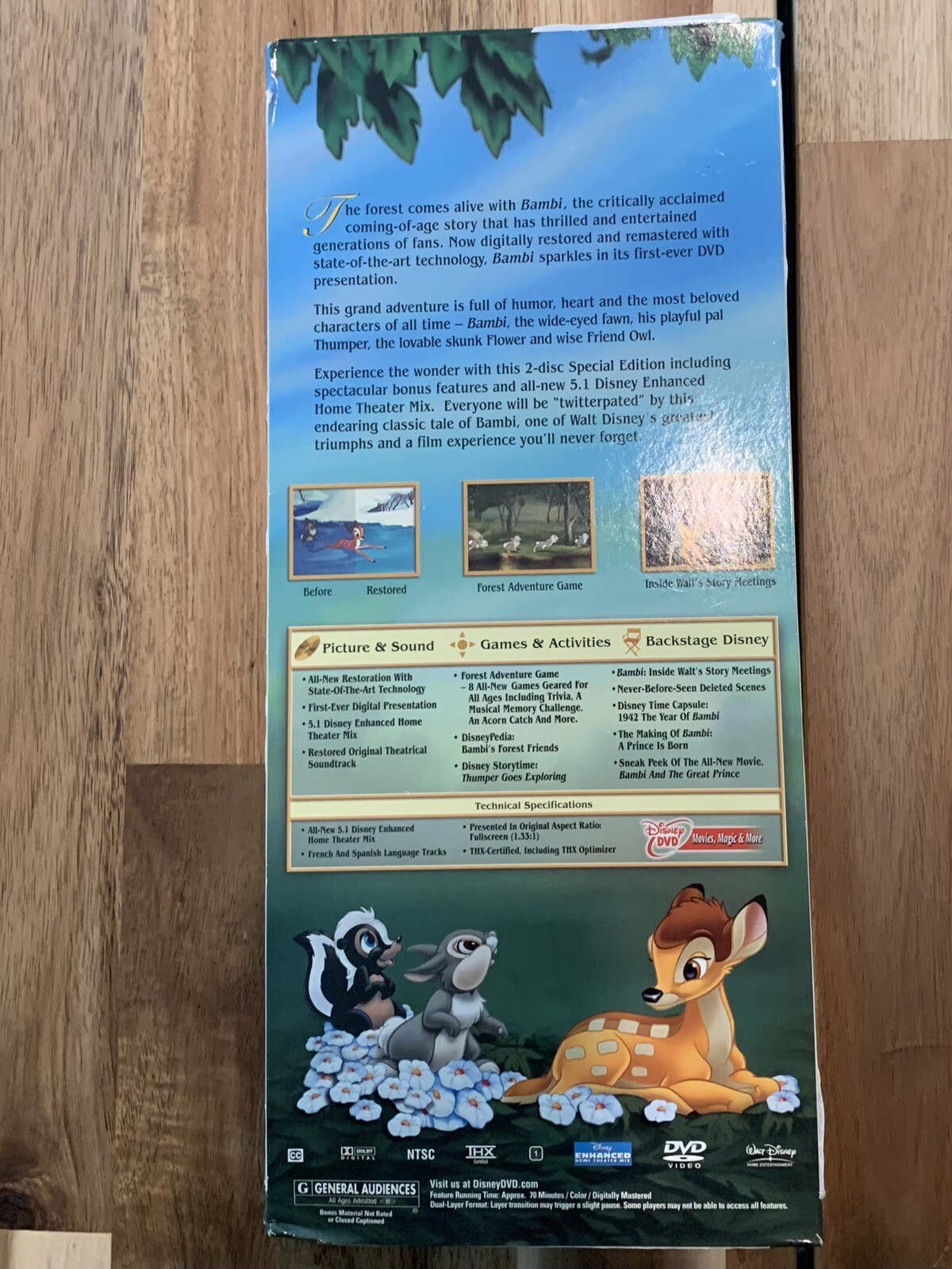 Bambi (DVD, 2005, 2-Disc Set, Special Edition/Platinum Edition ...