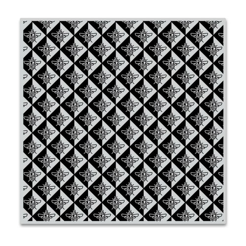 Hero Arts "GEOMETRIC BEE PATTERN" Background Cling Bold Prints Stamp 6 ...