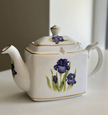 Vintage Glyn-Coch Design “Blue Irises” Teapot by Jean Evans | eBay UK