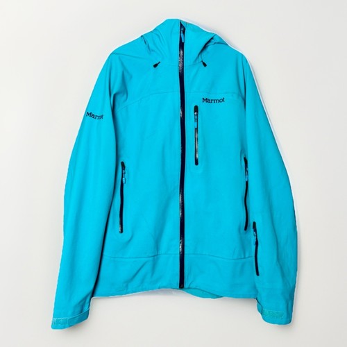 Marmot Jacket Women XL Teal Blue Zion Hood Full Zip Waterproof Polartec ...