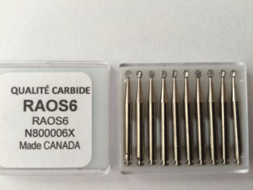 RAOS6 Premium Carbide Round RA Surgical Bur 6 Blades 10pk | eBay