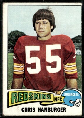 1975 Topps VG-EX Chris Hanburger Washington Redskins #419 | eBay