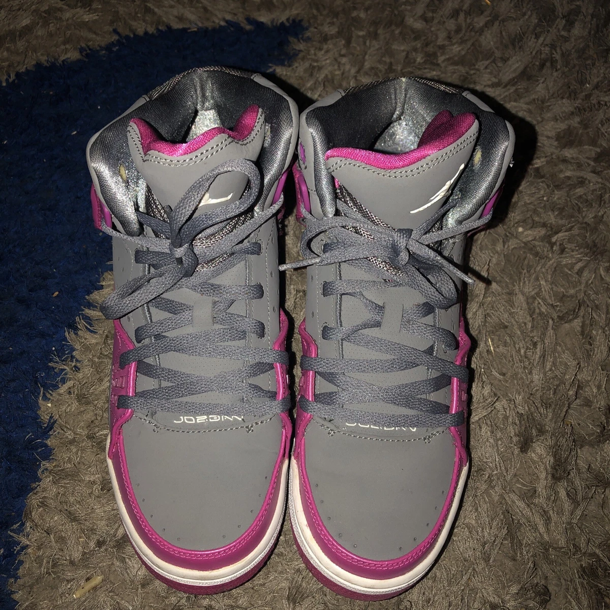 Pink Purple And Grey Jordans