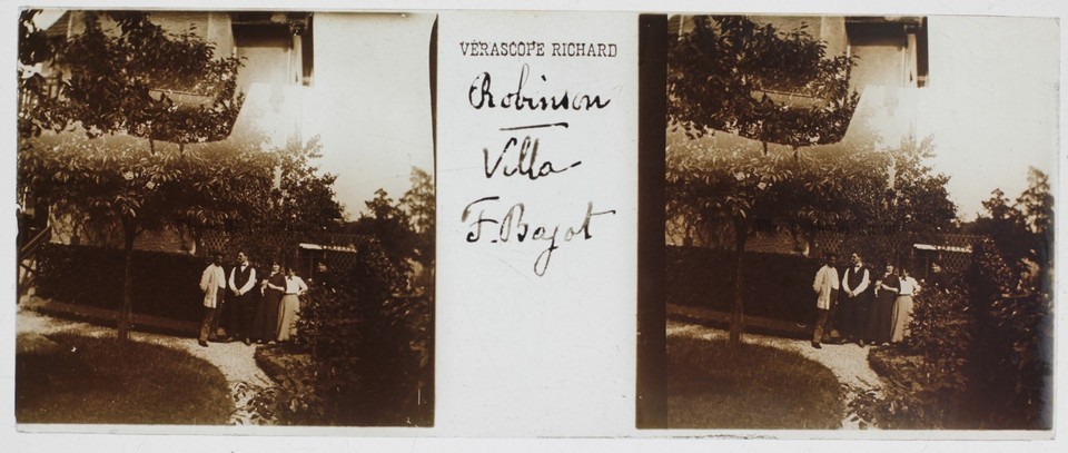 Robinson Villa F. Bayot snapshot Photo Plate Stereo Vintage A4 | eBay