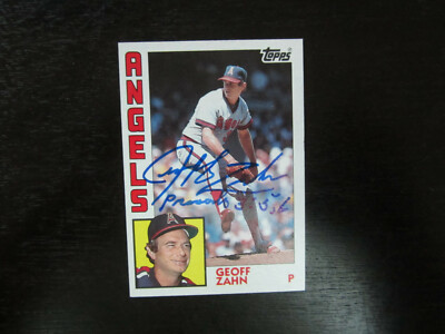1984 Topps # 468 Geoff Zahn Autograph Signed Card (M) California Angels ...