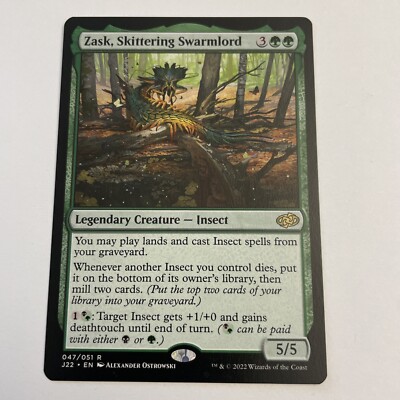 MTG Zask, Skittering Swarmlord Jumpstart 2022 47 Regular Rare ~Mint ...