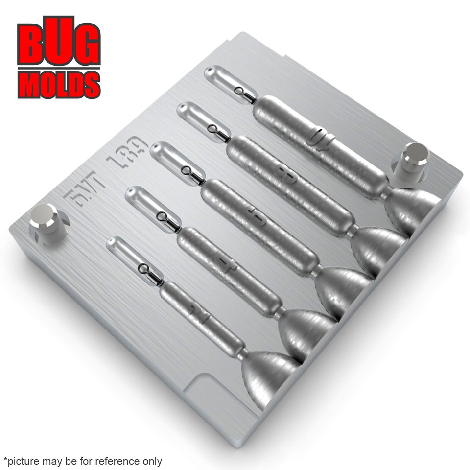 FishingSinkerMold AluminiumFishingMold Lure making Lead Molds Drop Shot ...