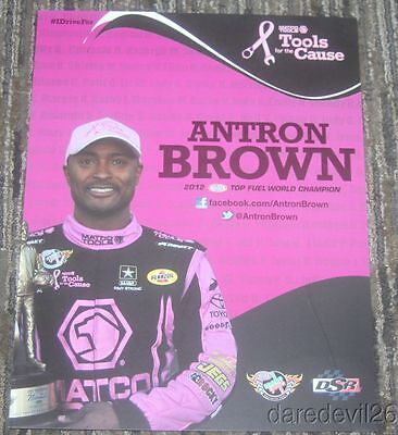2015 Antron Brown Matco Tools For The Cause Top Fuel NHRA Hero Card | eBay