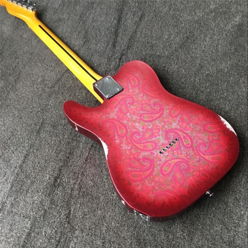Relic red flower veneer tele electric guitars bolt on | eBay