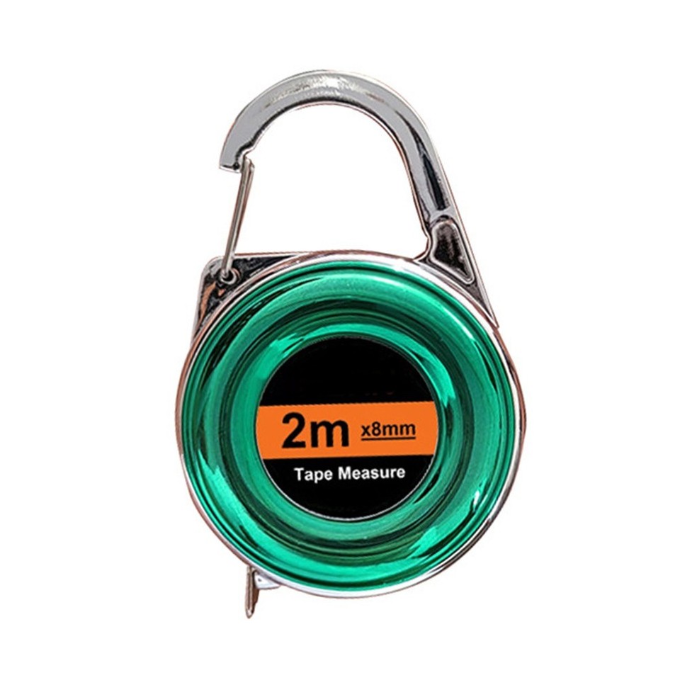 2 Meter Keychain Tape Measure with Retractable Design and Clear Metric ...