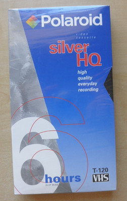 Polaroid Silver HQ VHS [T-120] 6 Hours Video Cassette | eBay