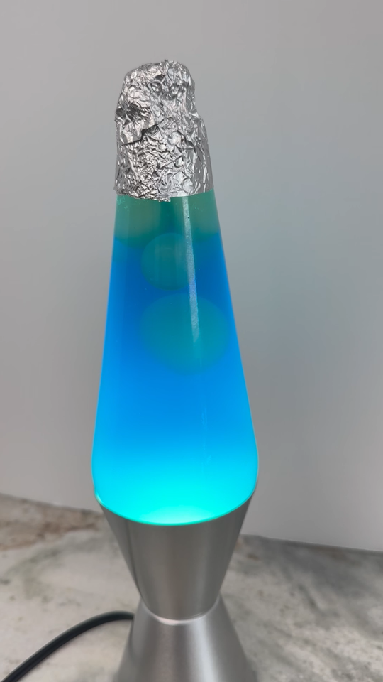 Lava Lamp Blue with Yellow Wax 14" Model 2103 Lava The Original Silver ...