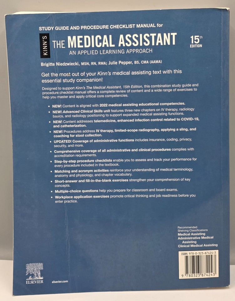 Study Guide Kinns the Medical Assistant Paperback 15th Ed | eBay