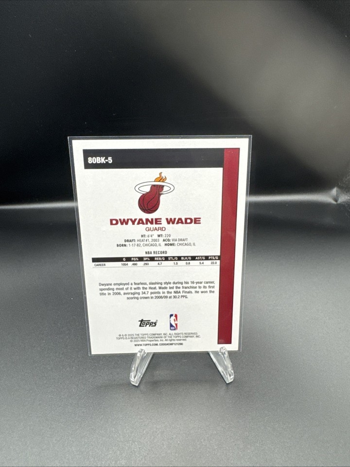 2025 Topps Basketball Dwayne Wade 45th Anniversary 80BK-5 | eBay