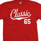 Classic 65 Script Shirt | Turning Age 1965 Birthday Fathers Day Gift ...