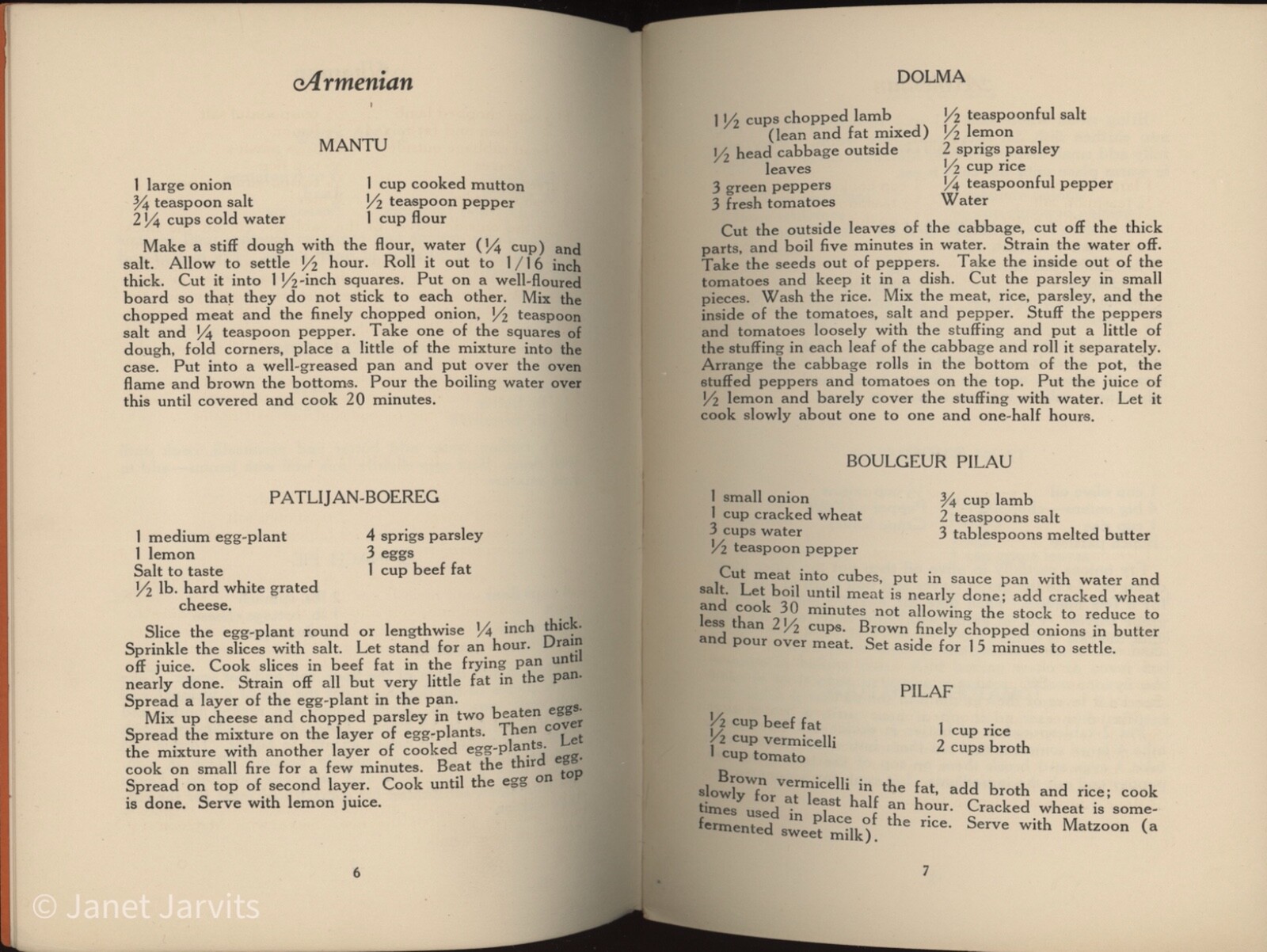 Vintage Cookbook International Institute St. Louis MENUS AND RECIPES ...