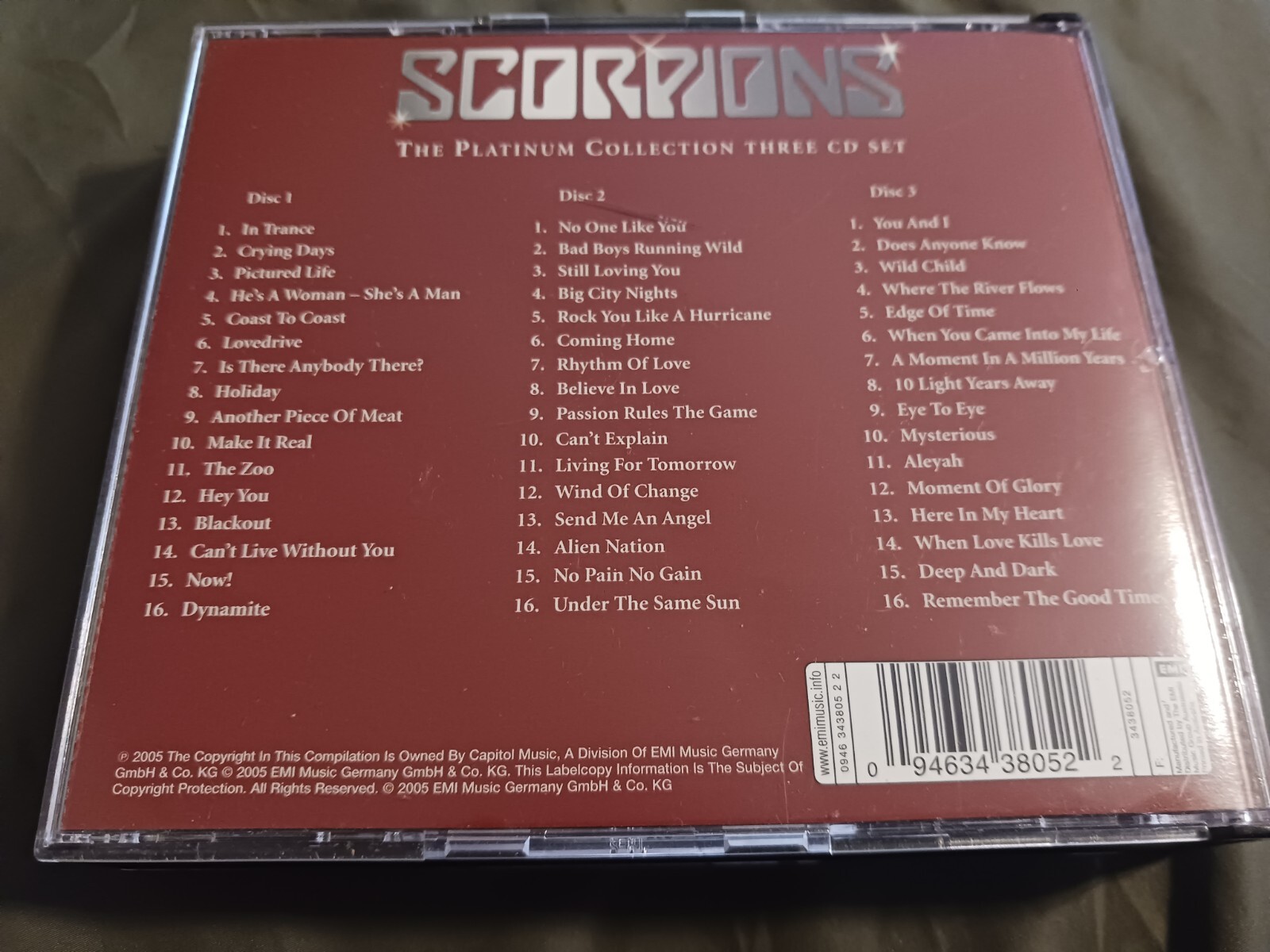 The Platinum Collection By The SCORPIONS ( 3 CD Set 2005) | eBay UK