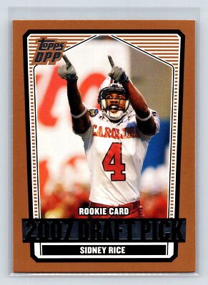 Sidney Rice Rookie 2007 Topps Draft Picks & Prospects #154 Gamecocks RC ...