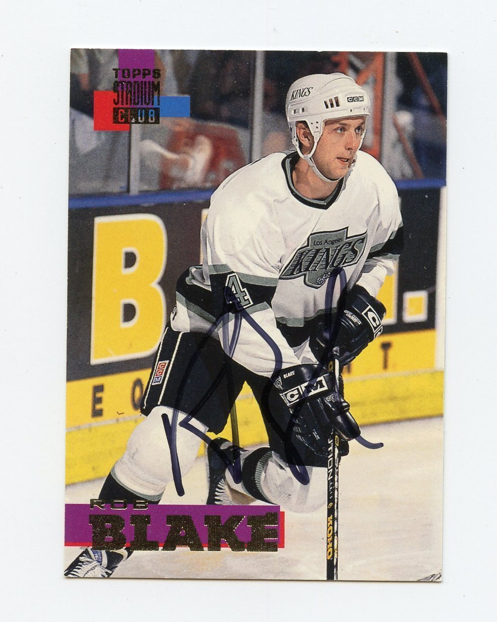 ROB BLAKE KINGS AUTOGRAPH AUTO 94-95 STADIUM CLUB #135 *56611 | eBay