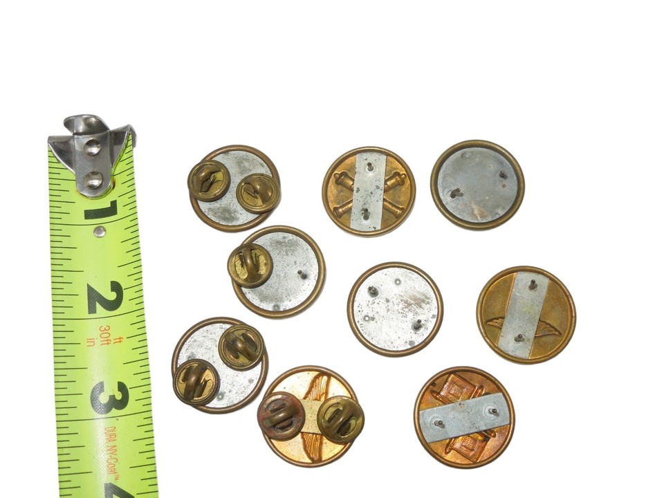 Original WWII US Army Enlisted Lot Collar discs: AAF, MP, CAC Signal ...