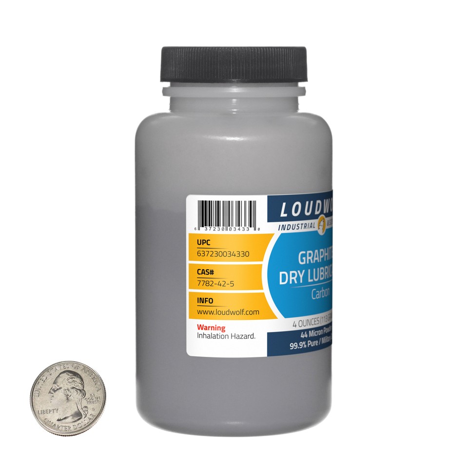 Graphite / 1 Pound / 4 Bottles / 99.9% Pure Military Grade / 44 Micron ...