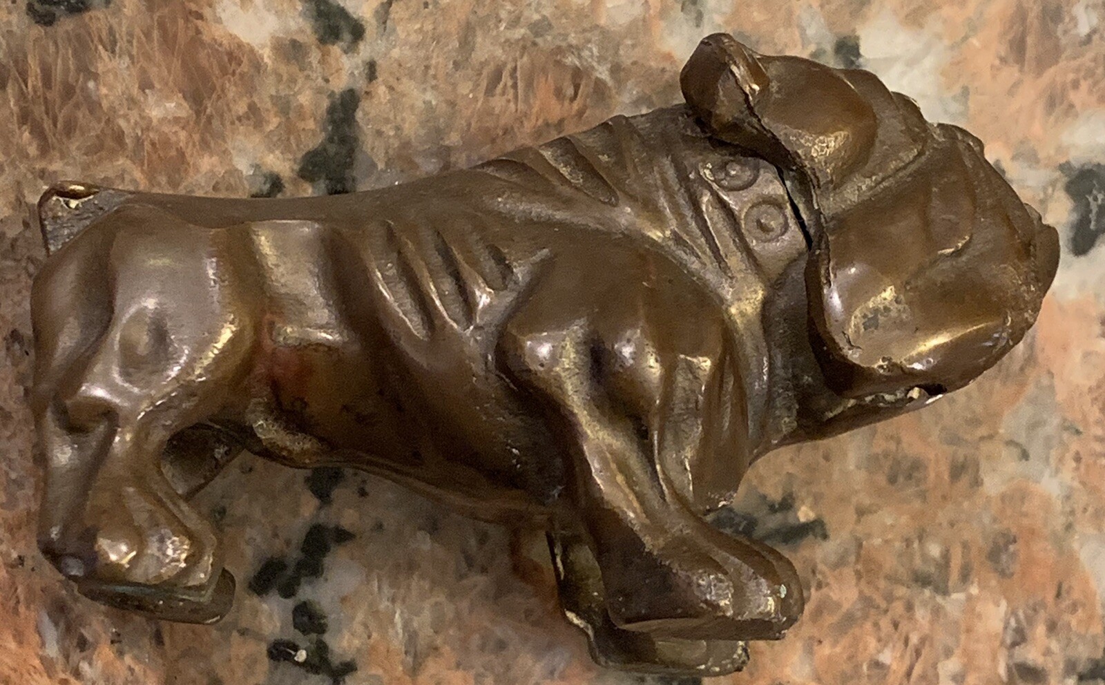 Scarce Vintage Solid Brass Bulldog Paperweight 4.75”long X 2.5” Wide X ...
