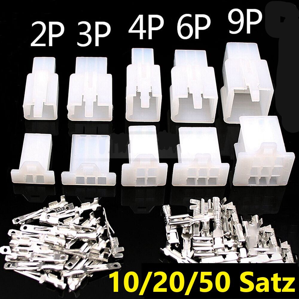 Steckverbinder KFZ Stecker 2 3 4 6 9 Polig Auto Stecker Buchse Set 1,0 ...
