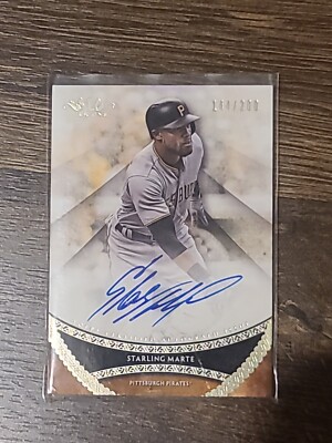 2017 Topps Tier One Starling Marte Auto 121/200 Pirates Autograph | eBay