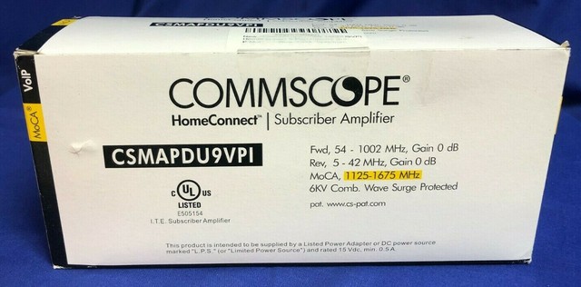 CommScope CSMAPDU9VPI 9-port HomeConnect Passive VoIP Amplifier With ...