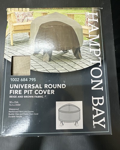 Hampton Bay 30 in. Round Outdoor Patio Fire Pit Cover | eBay
