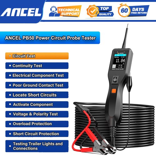 ANCEL PB50 12V 24V Automotive Circuit Tester Power Probe Car Electrical ...