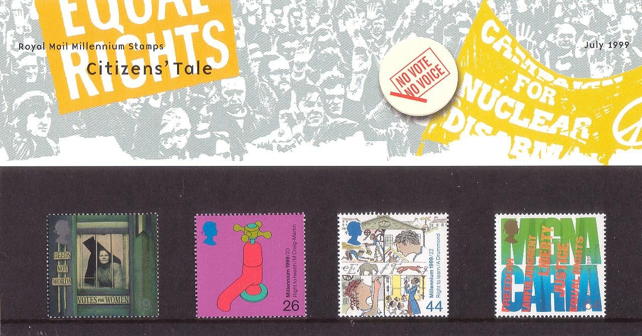 July 1999 Millennium stamps Presentation Pack No.300. The Citizens Tale ...