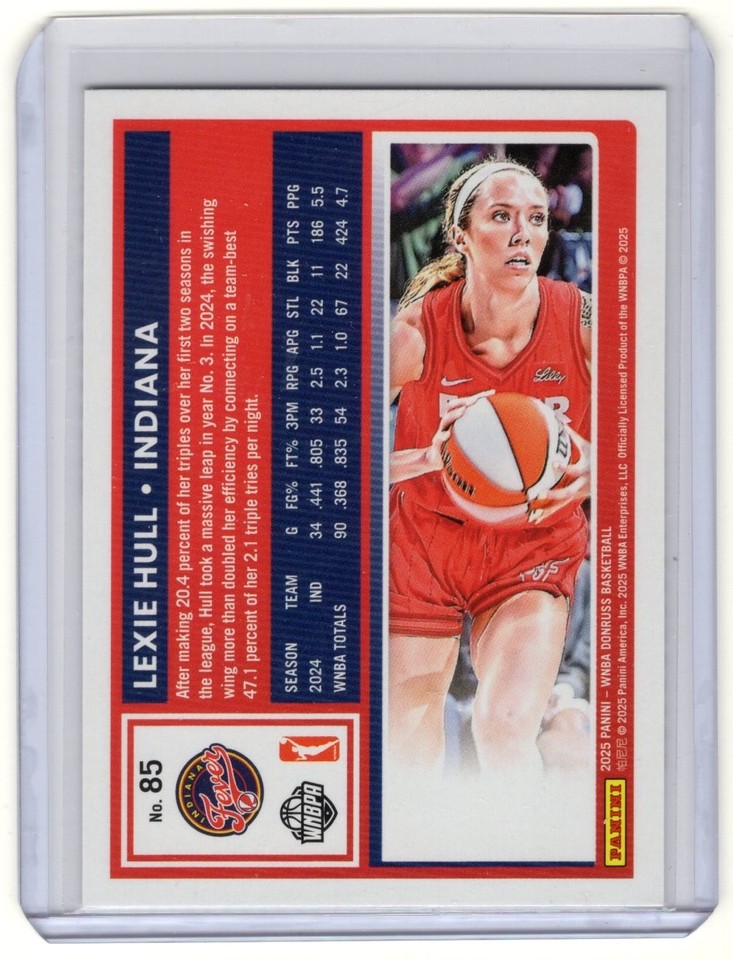 2025 Panini Donruss WNBA Lexie Hull Base #85 | Indiana Fever | eBay