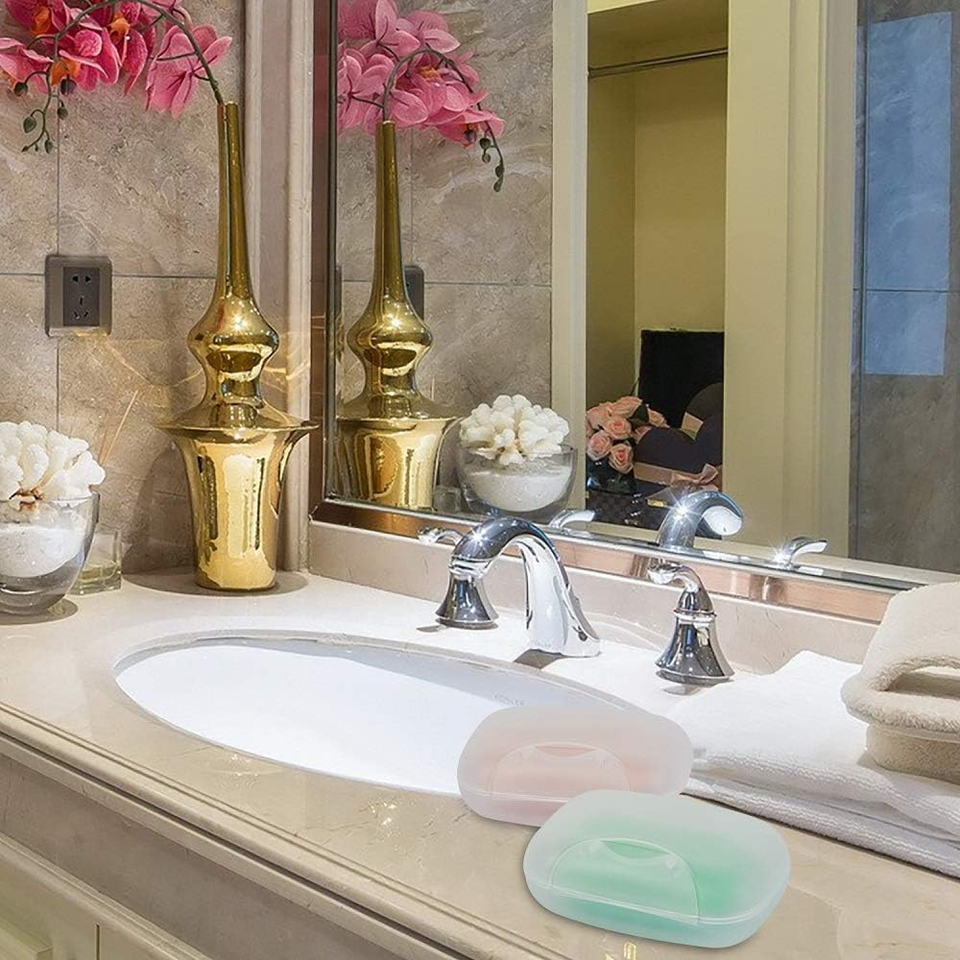 Soap Box Holder, 2-Pack Soap Dish Soap Savers Case Container for ...