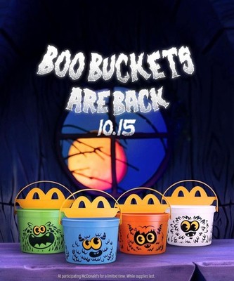 2024 McDonald's Halloween Boo Bucket Pail - Happy Meal - Complete Set ...