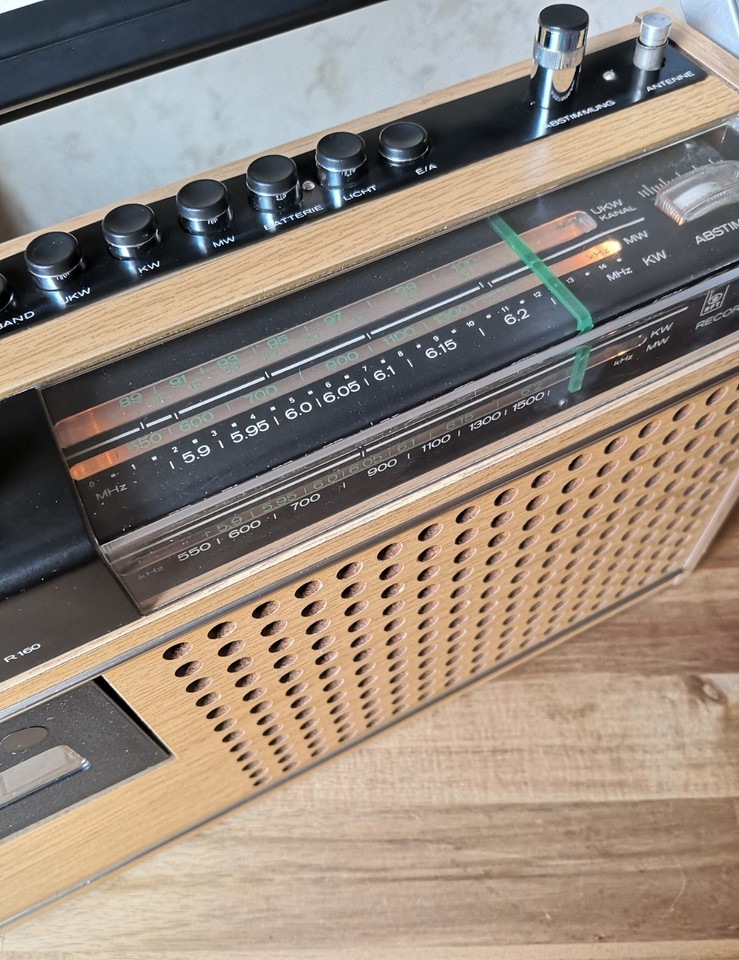 Radio-Kassetten-Recorder, Stern-Recorder R160, Holzgehäuse, ca. 7 Watt ...