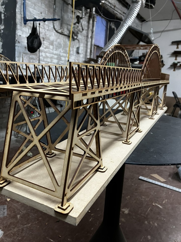 42 Inch Doubletrack HO Bridgeset With 6 Inch Bridge Piers Lasercut Kit ...