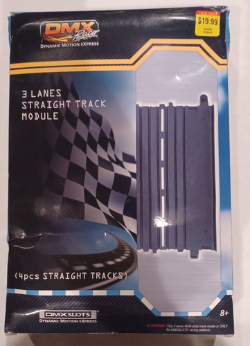 DMX Racer 3 Lane Straight Track Module (4 Pk) DMXSLOTS PLATFORM 1220SX4 ...
