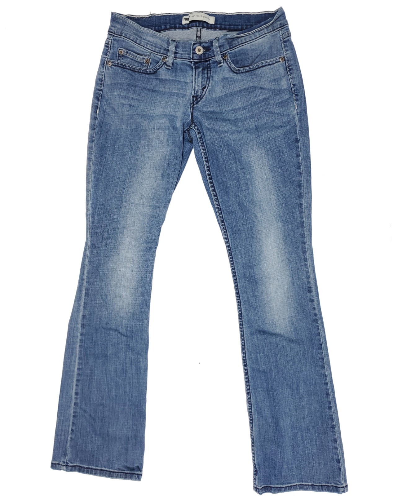 Levi Womans Jeans 542 Super Low Boot Cut Blue Size 27… - Gem