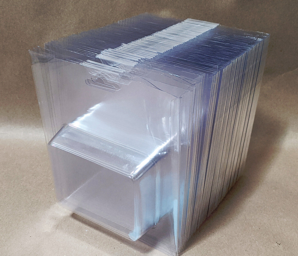 NEW 60pcs 7 1/8" x 6" Clear Plastic Hanging Display Clamshell Retail ...